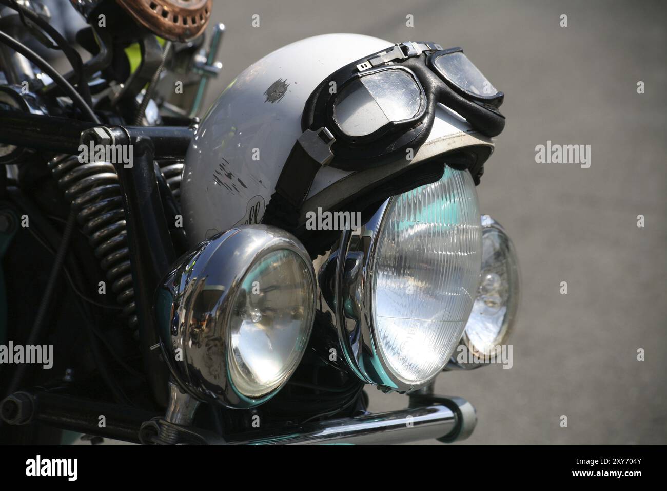 On an old two-wheeler Stock Photo - Alamy