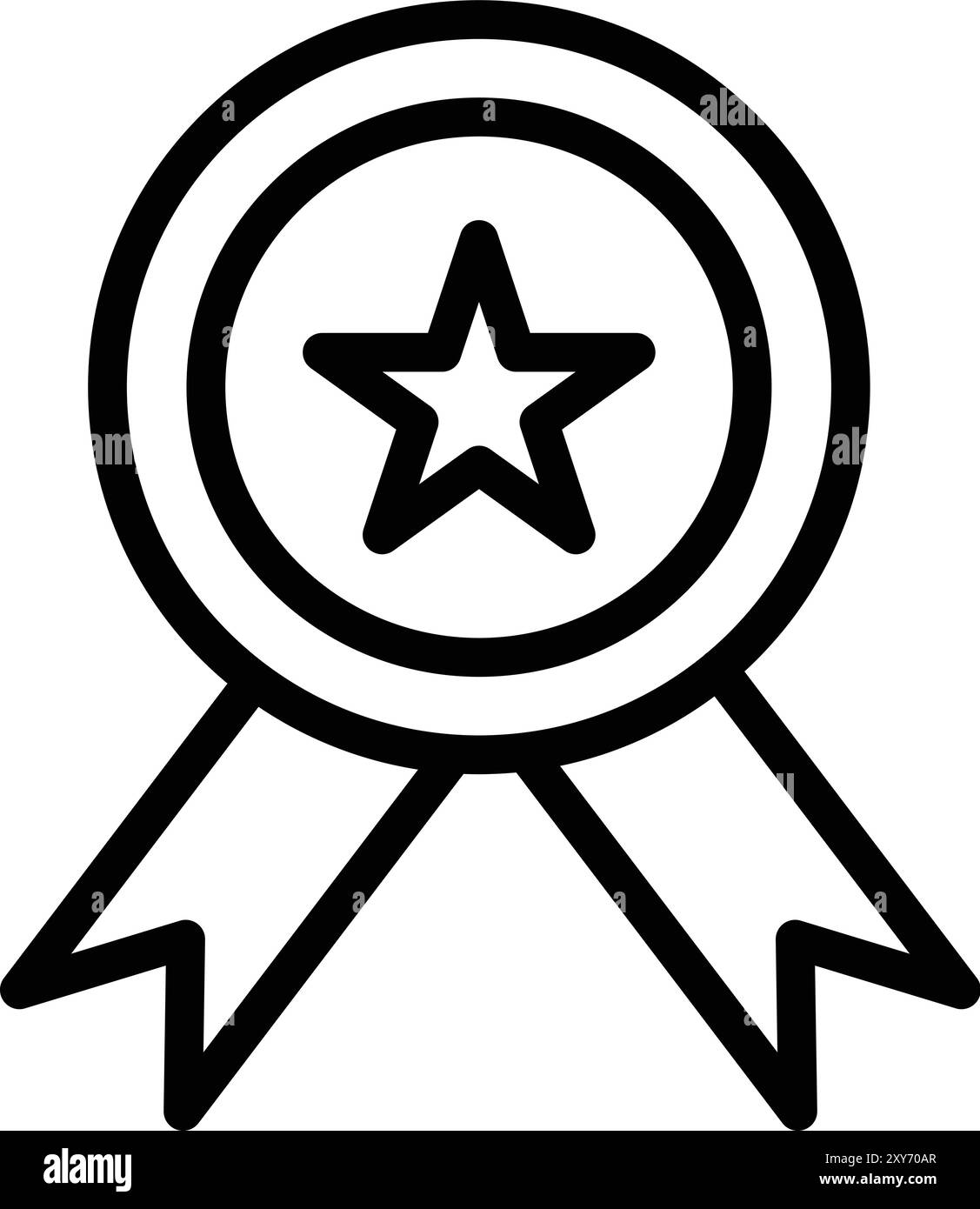 Award vector icon badge Black and White Stock Photos & Images - Alamy