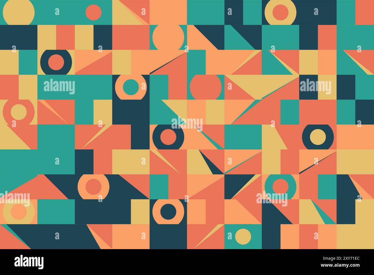 Abstract geometric pattern background, circle, triangle and square ...