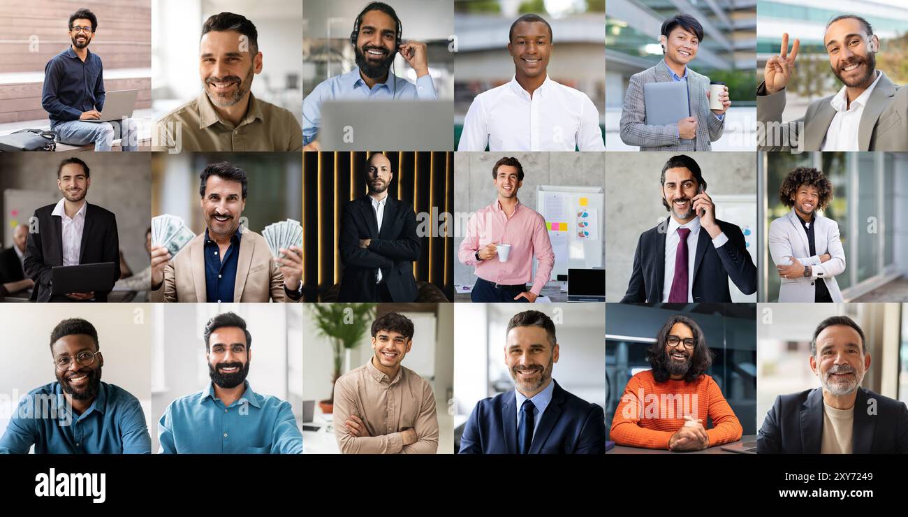 Diverse Group of Professionals Smiling and Engaging in Office ...