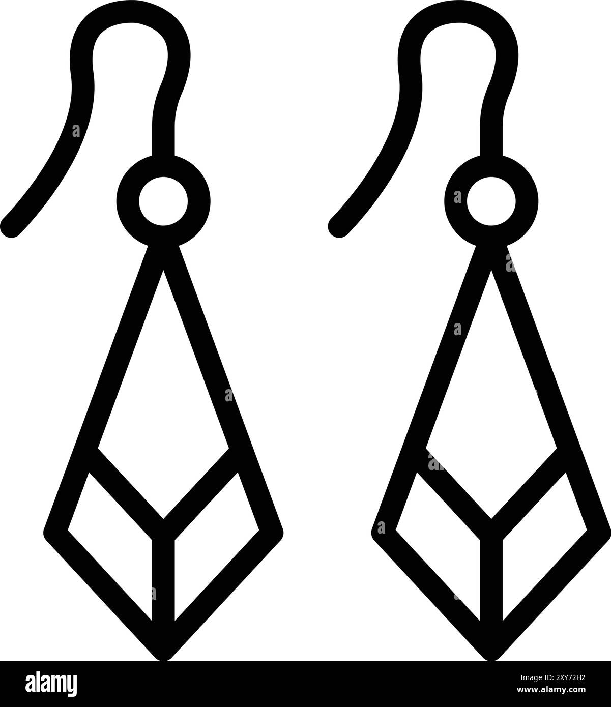 Earrings Vector Icon Design Illustration Stock Vector Image & Art - Alamy