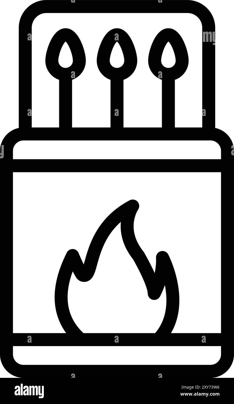 Match box vector icon Cut Out Stock Images & Pictures - Alamy