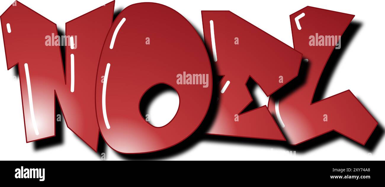 Noel - Graffiti Styled Street Art Cool Font, Fully editable. Color: RED ...