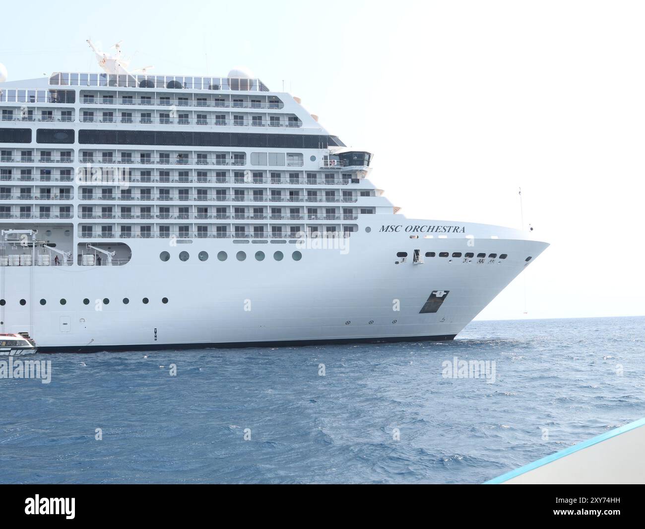 MSC Orchestra cruise ship simulation and rescue exercise with lifeboats ...