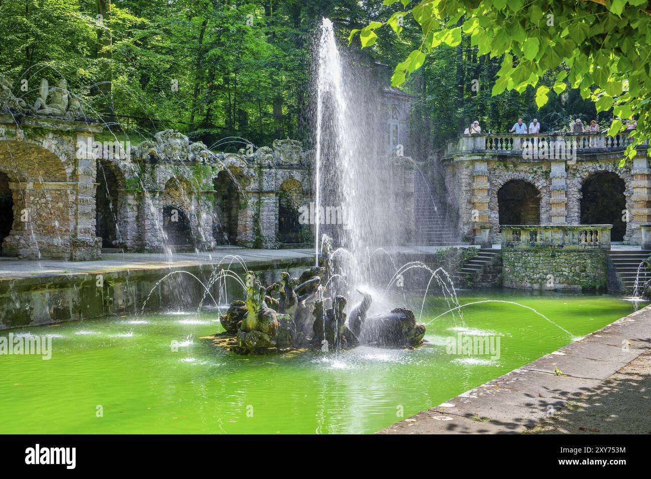 Lower Grotto with water features in the Hermitage Palace Park, Bayreuth ...