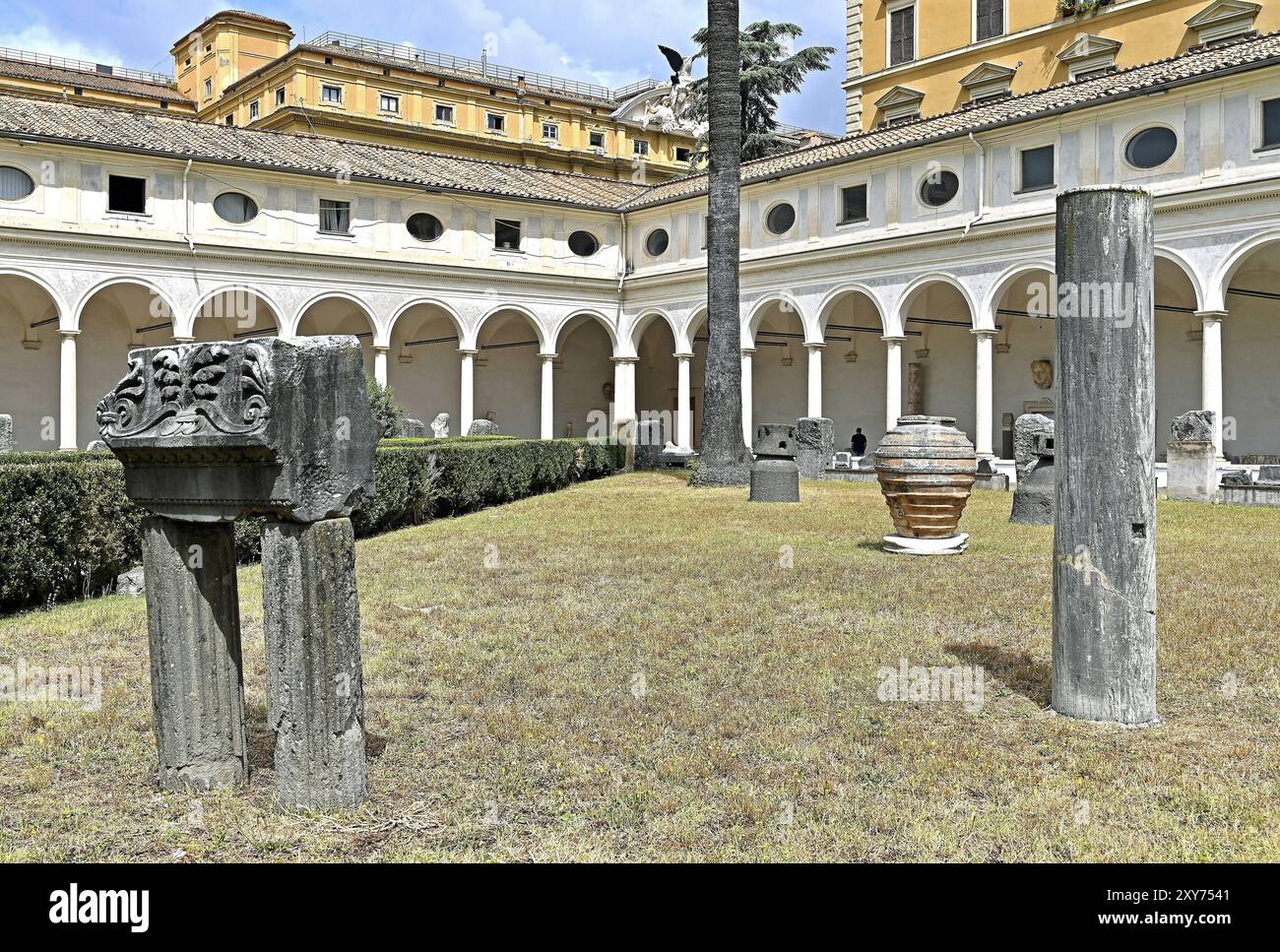 Column fragments, cloister, fragment Stock Photo - Alamy