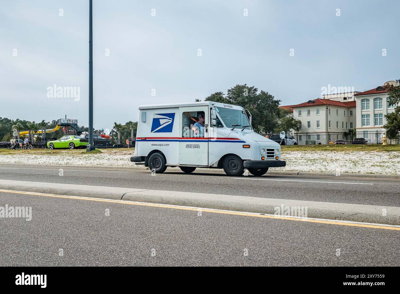 Gulfport, MS - October 05, 2023: Wide angle front corner view of a 1994 ...