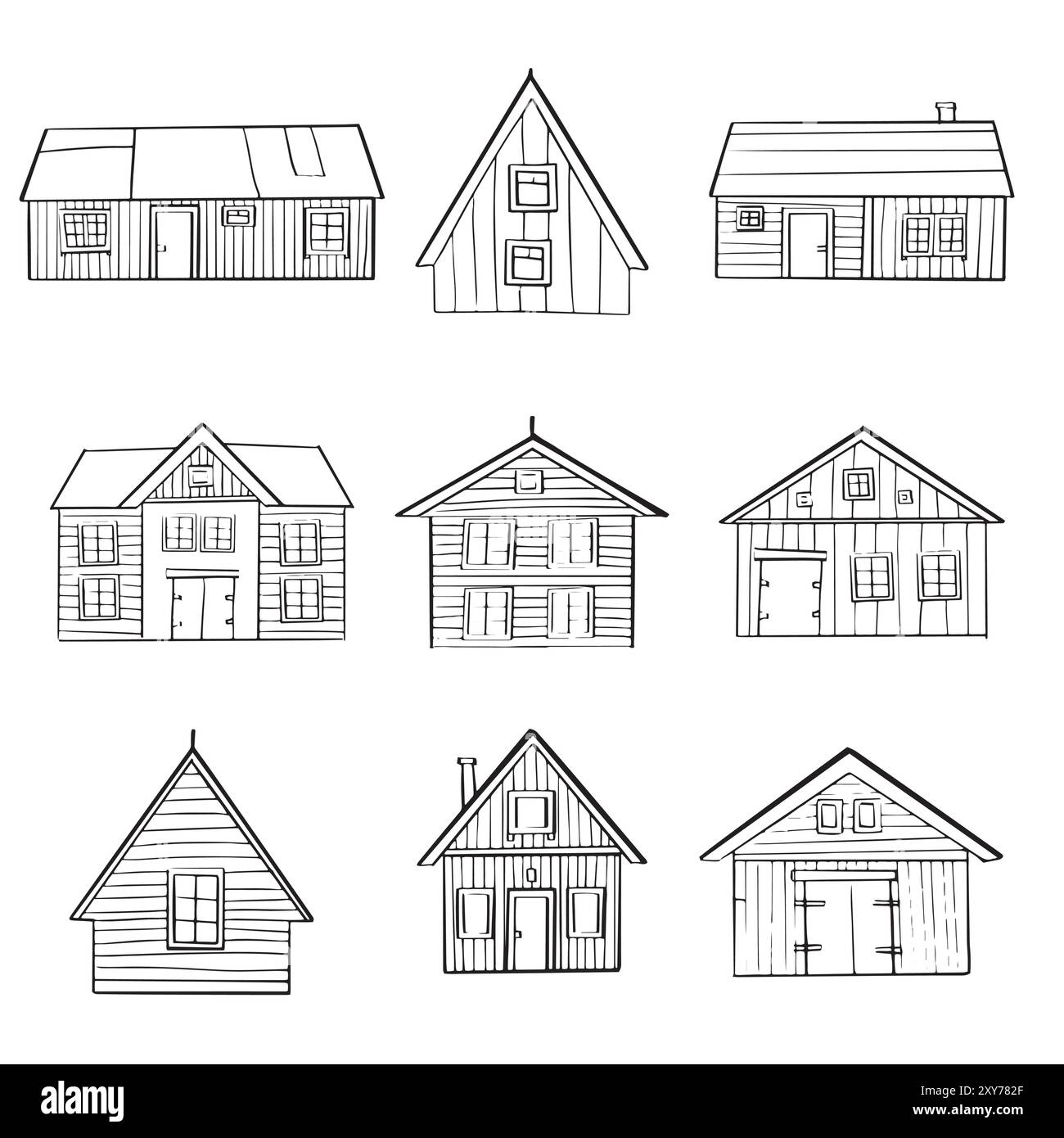 Different styles of architecture Black and White Stock Photos & Images ...