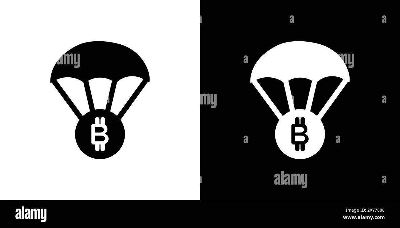 Cryptocurrency vector icon flat Black and White Stock Photos & Images ...