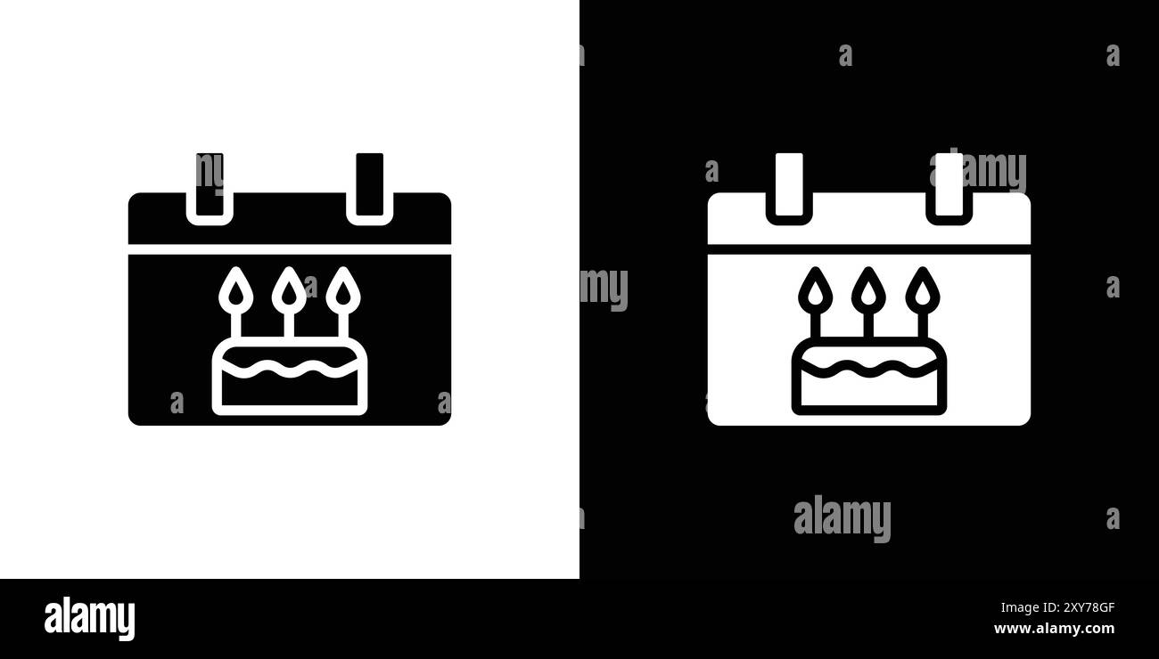 Birthday icon set hi-res stock photography and images - Alamy