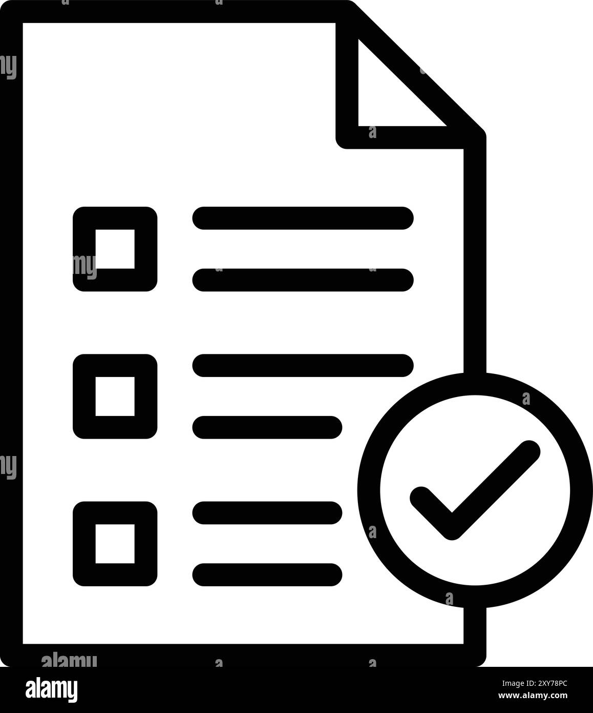 Checked icon vector simple hi-res stock photography and images - Alamy