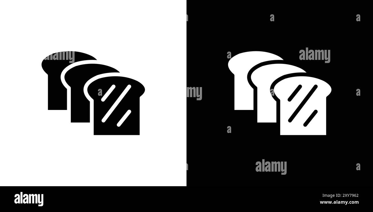 White bread loaf symbol icon hi-res stock photography and images - Alamy