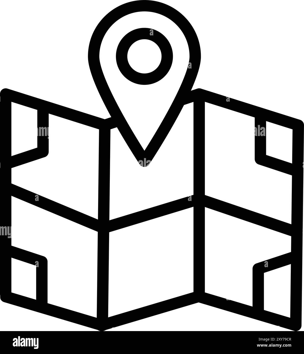 Map Vector Icon Design Illustration Stock Vector Image & Art - Alamy