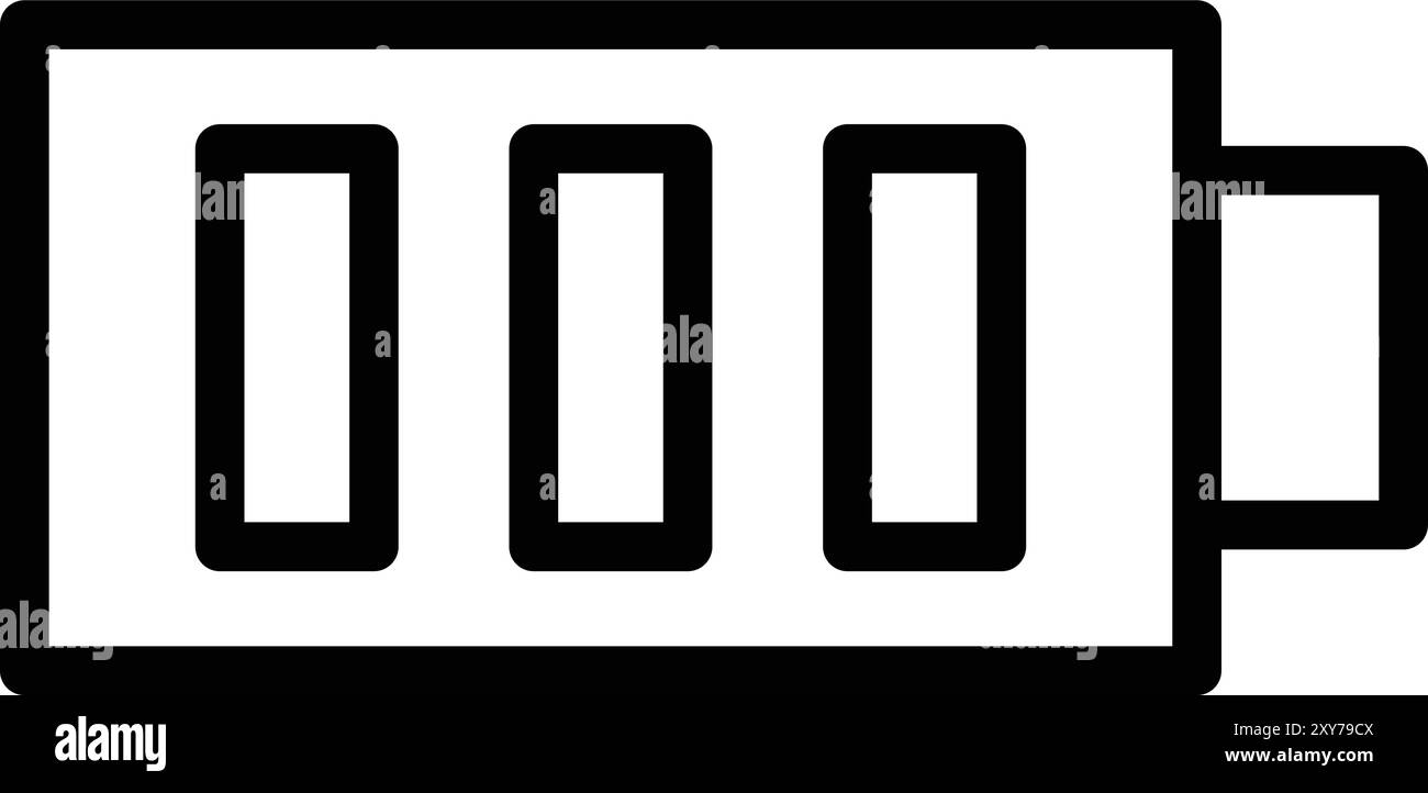 Full battery vector vectors Black and White Stock Photos & Images - Alamy