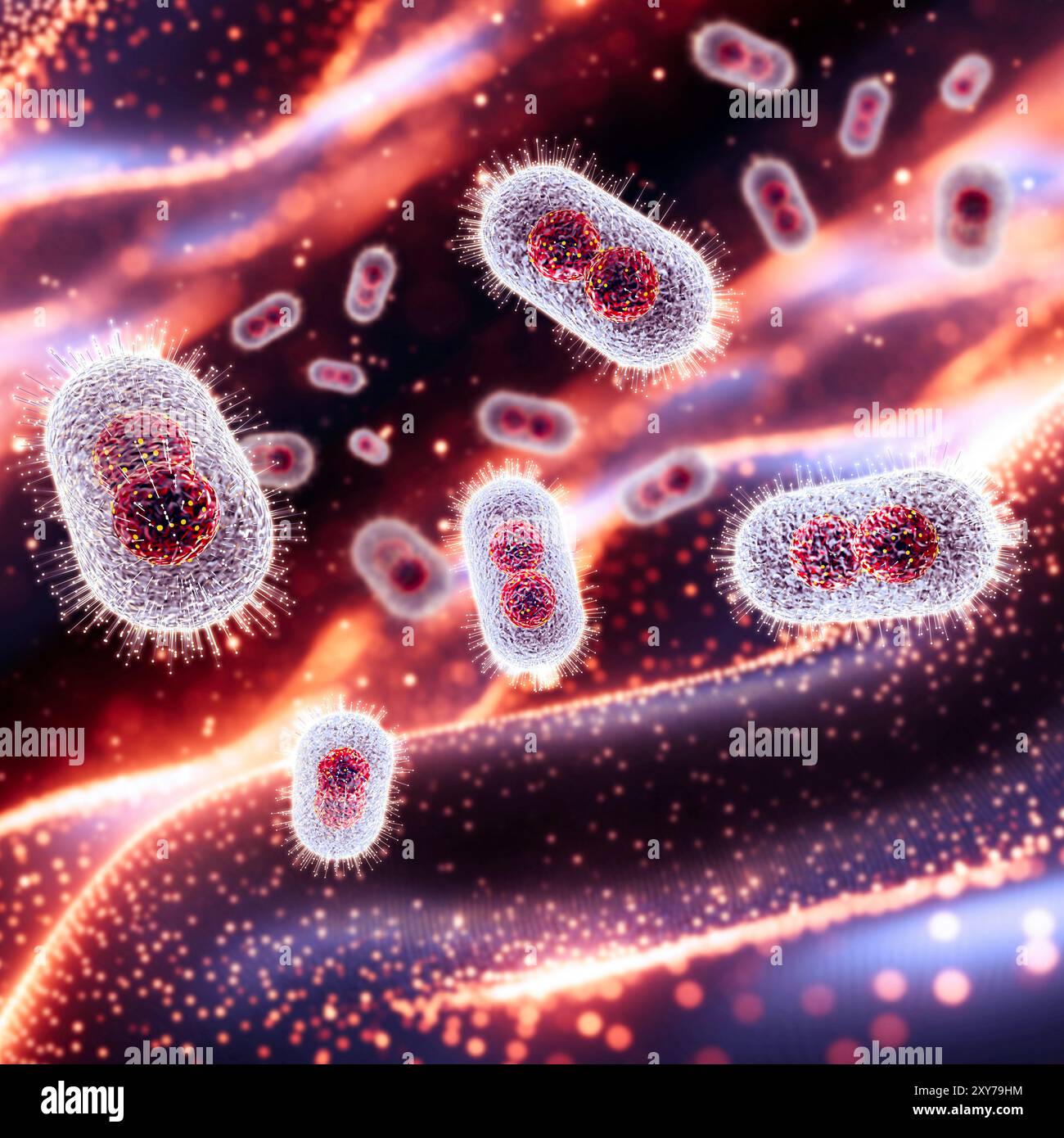 Microscope view of monkeypox, it is a disease caused by infection with ...