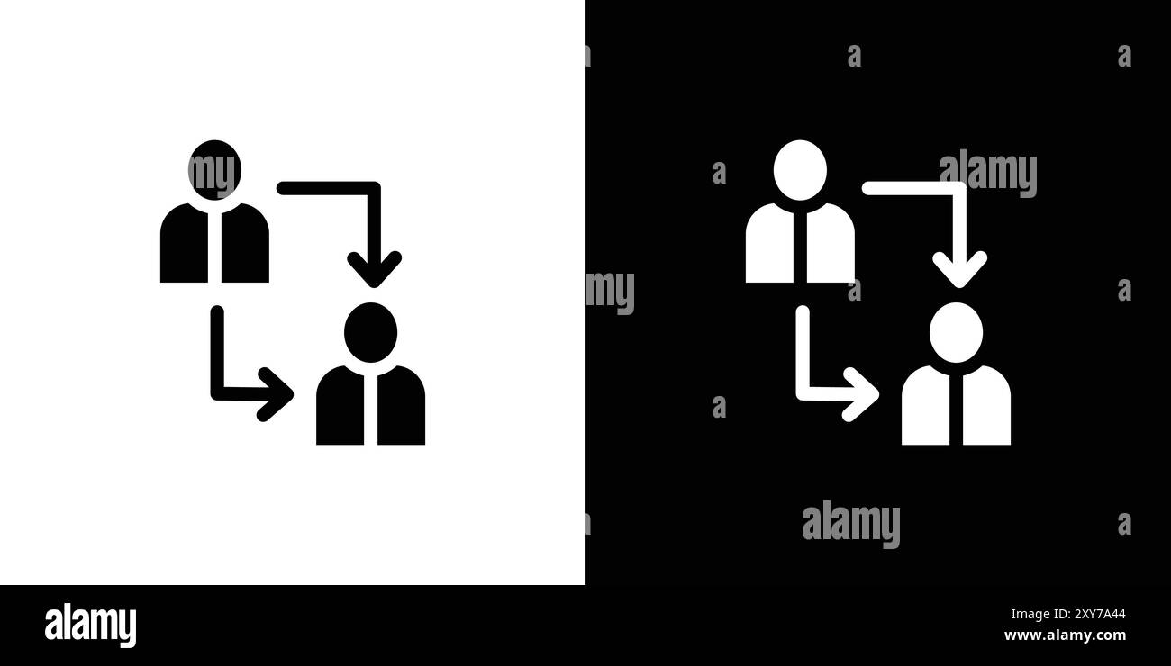 coaching icon set in black and white color. simple flat vector Stock ...