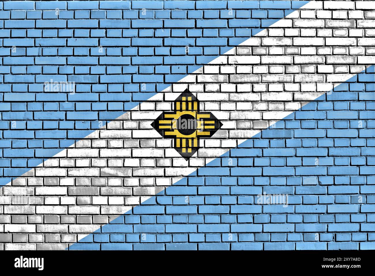 Flag of Madison painted on brick wall Stock Photo - Alamy