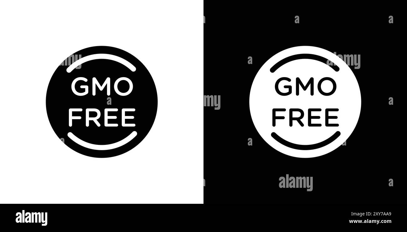 Black gmo free icon hi-res stock photography and images - Alamy