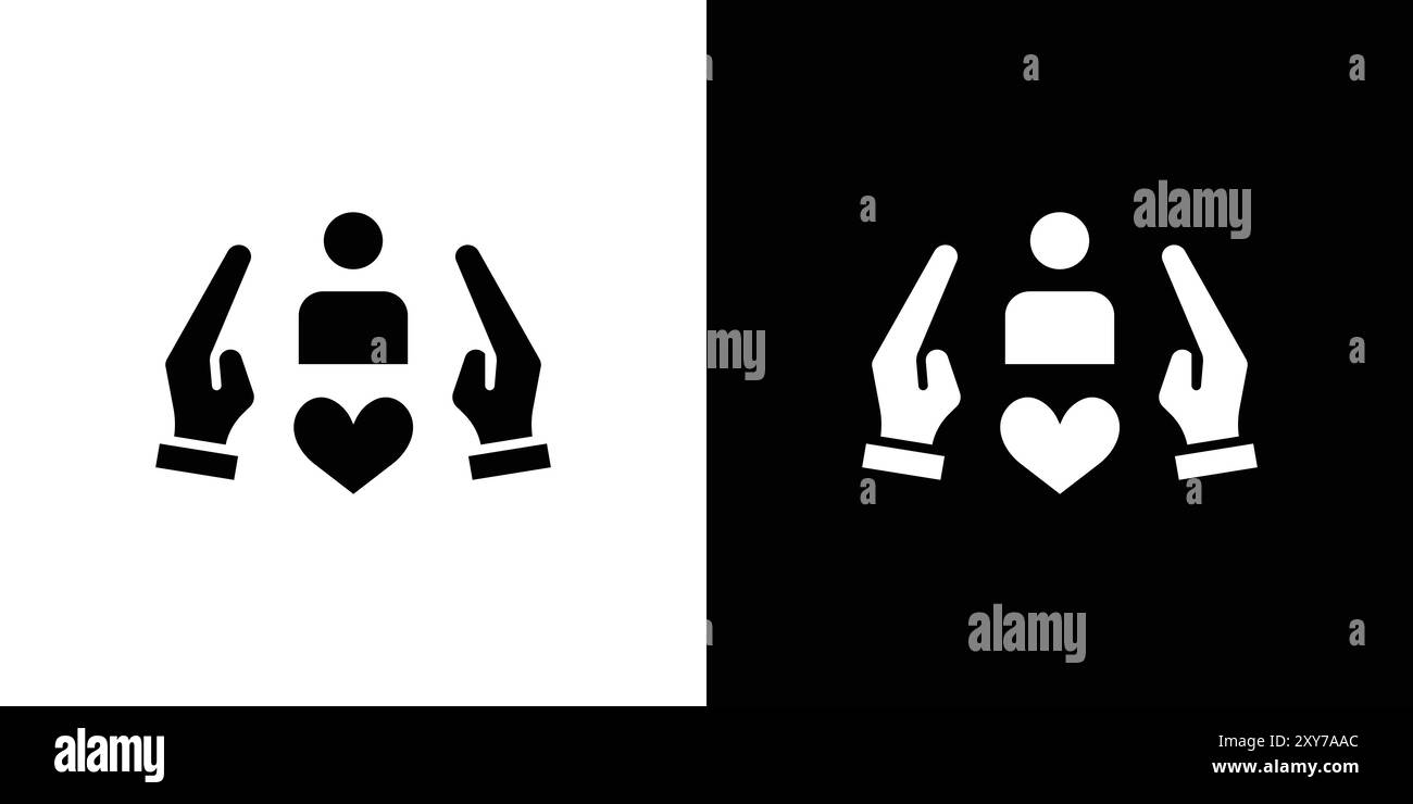 Customer care icon set in black and white color. simple flat vector ...