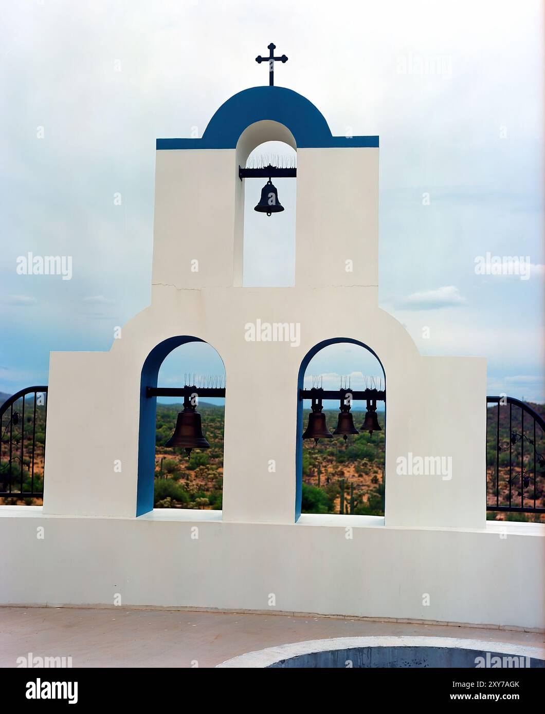 Greek Orthodox chapel bells in Arizona desert Stock Photo - Alamy