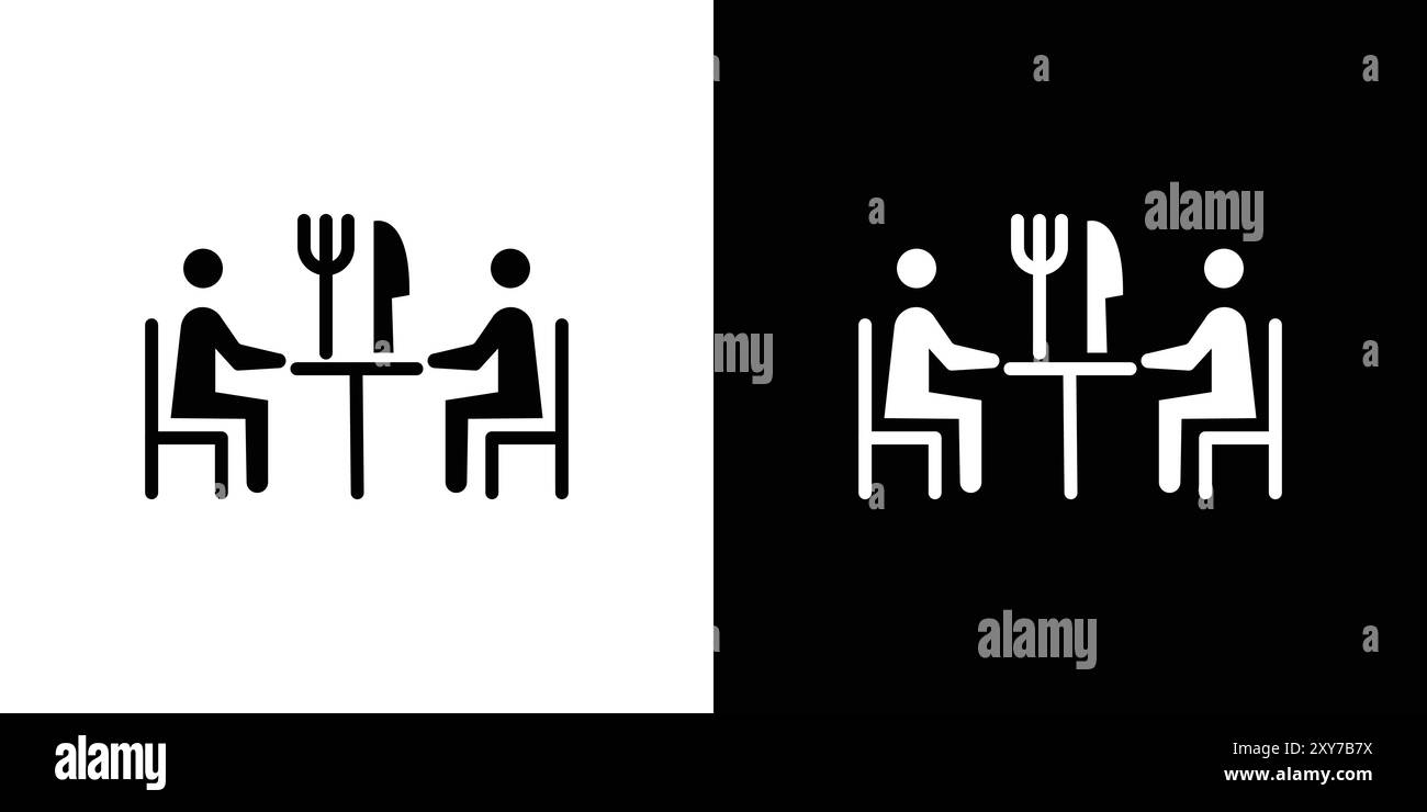 Food and restaurant icon set in black and white color. simple flat ...