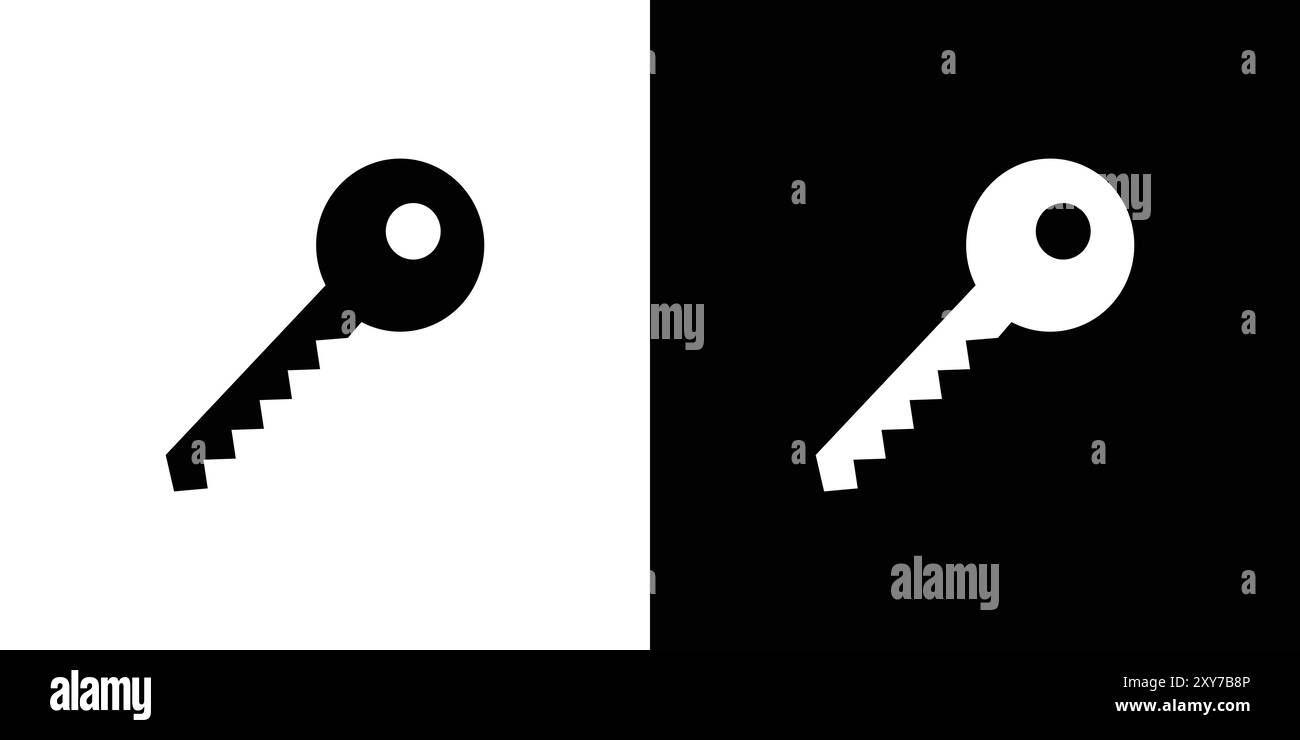 Key icon set in black and white color. simple flat vector Stock Vector ...