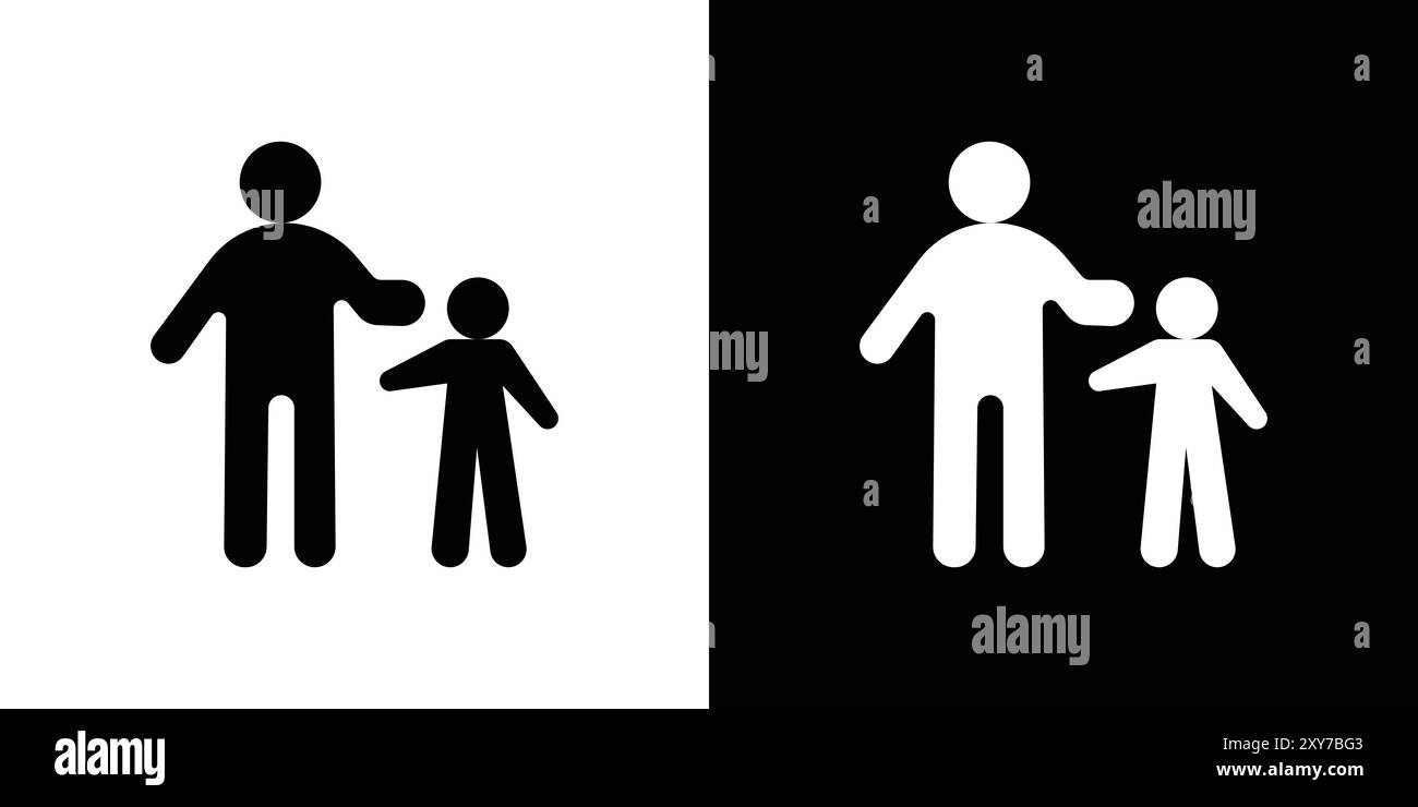 Guardian icon set in black and white color. simple flat vector Stock ...