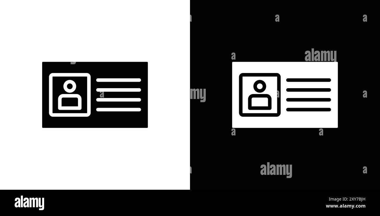 license icon set in black and white color. simple flat vector Stock ...