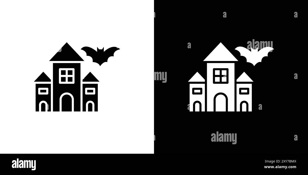 Black white village church Stock Vector Images - Alamy