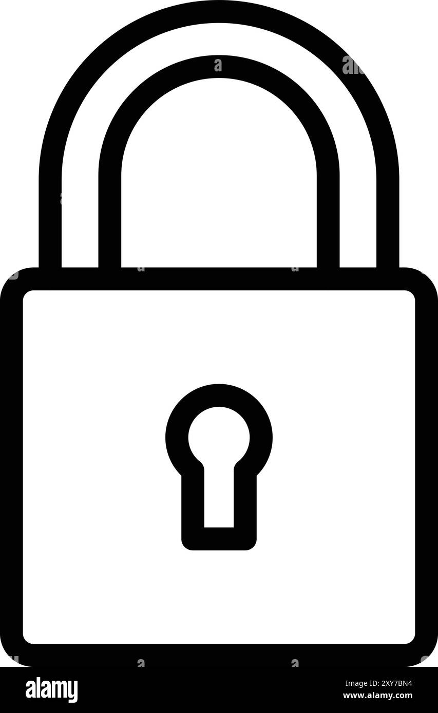 Simple icon locked password hi-res stock photography and images - Alamy