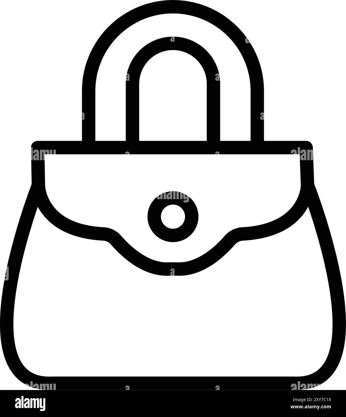 Handbag icon simple thin Cut Out Stock Images & Pictures - Alamy