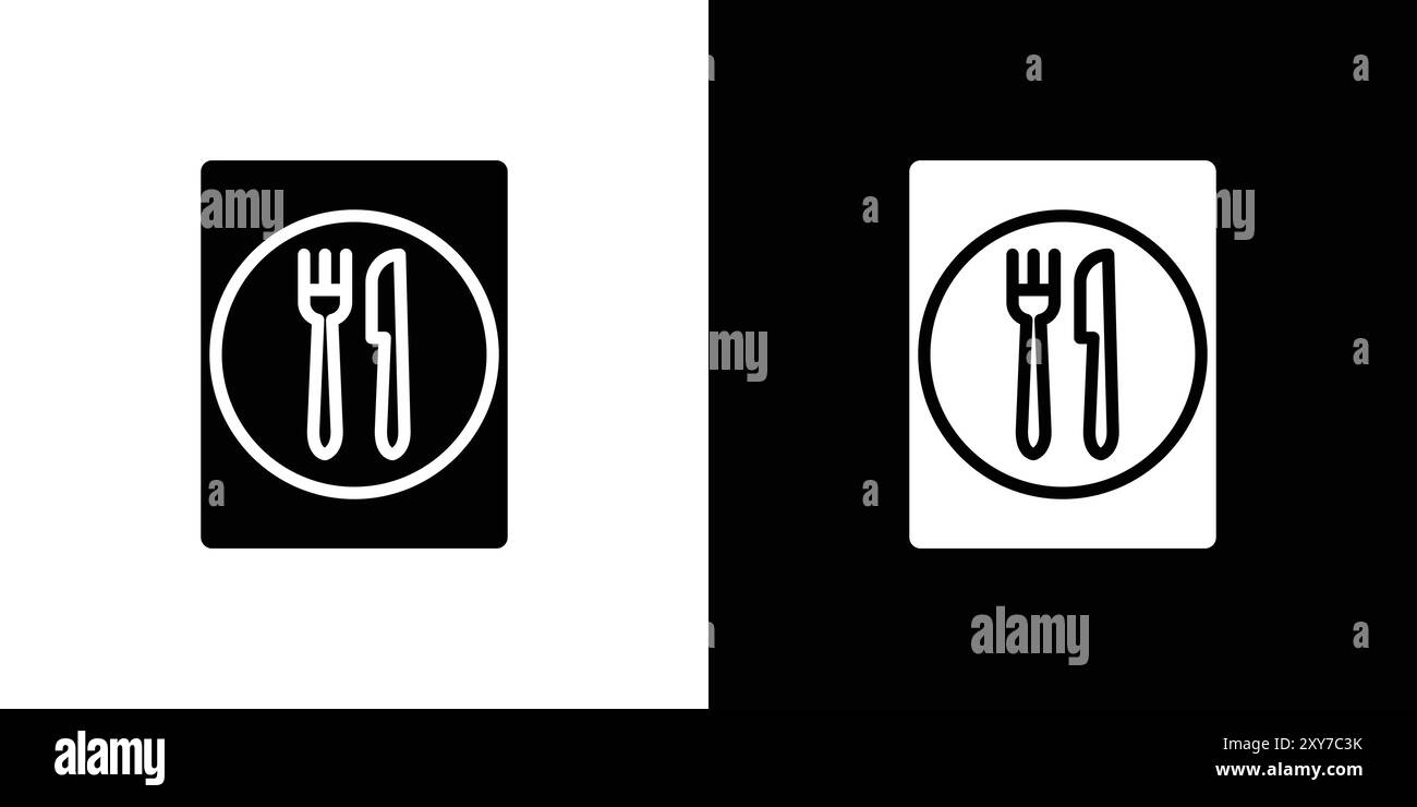 recipe book icon set in black and white color. simple flat vector Stock ...