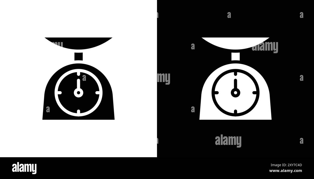 Scales icon set in black and white color. simple flat vector Stock ...
