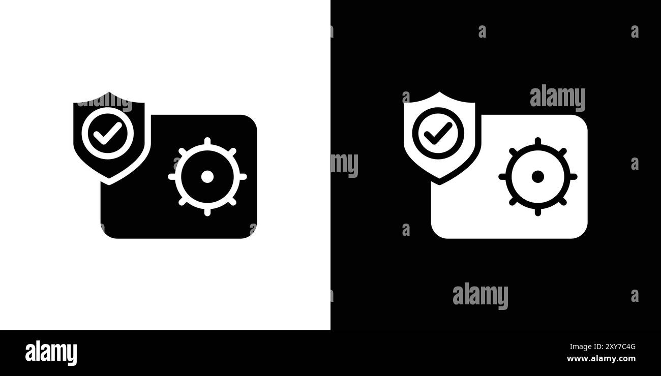 Safe vault box icon set in black and white color. simple flat vector Stock Vector Image & Art ...