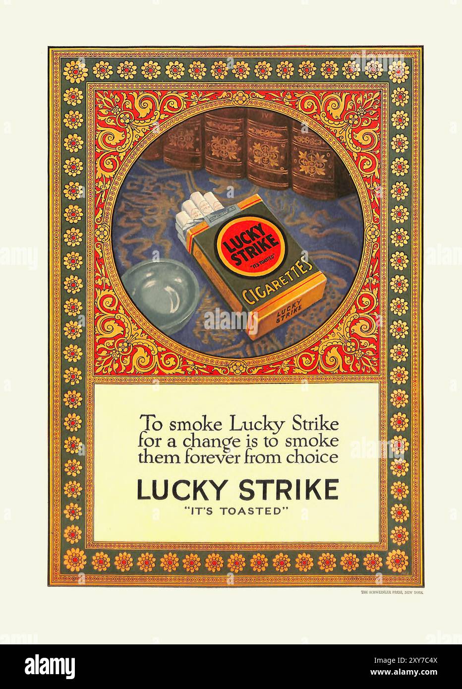 Vintage advertisement for Lucky Strike cigarettes, printed in the April ...