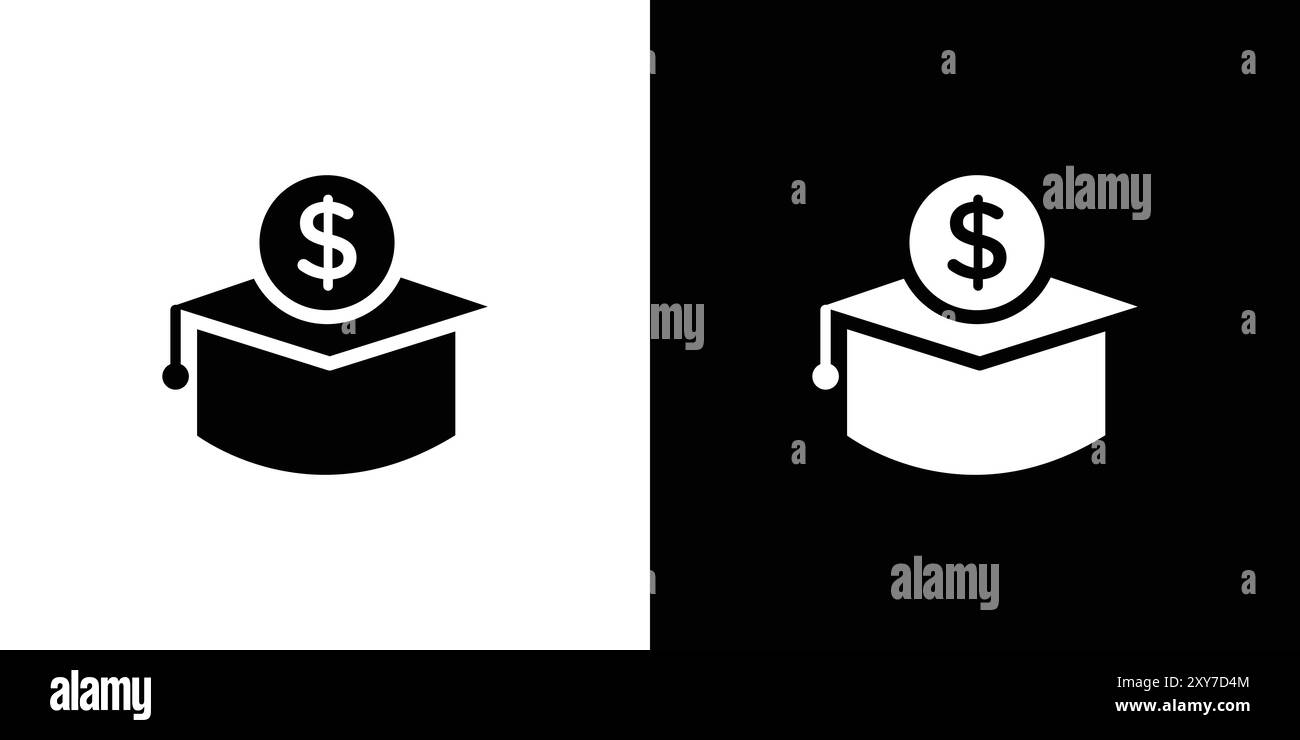 tuition fee icon set in black and white color. simple flat vector Stock Vector Image & Art - Alamy