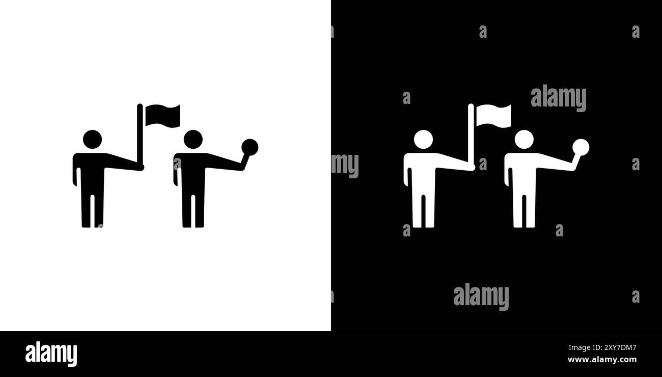 Parade icon set in black and white color. simple flat vector Stock ...