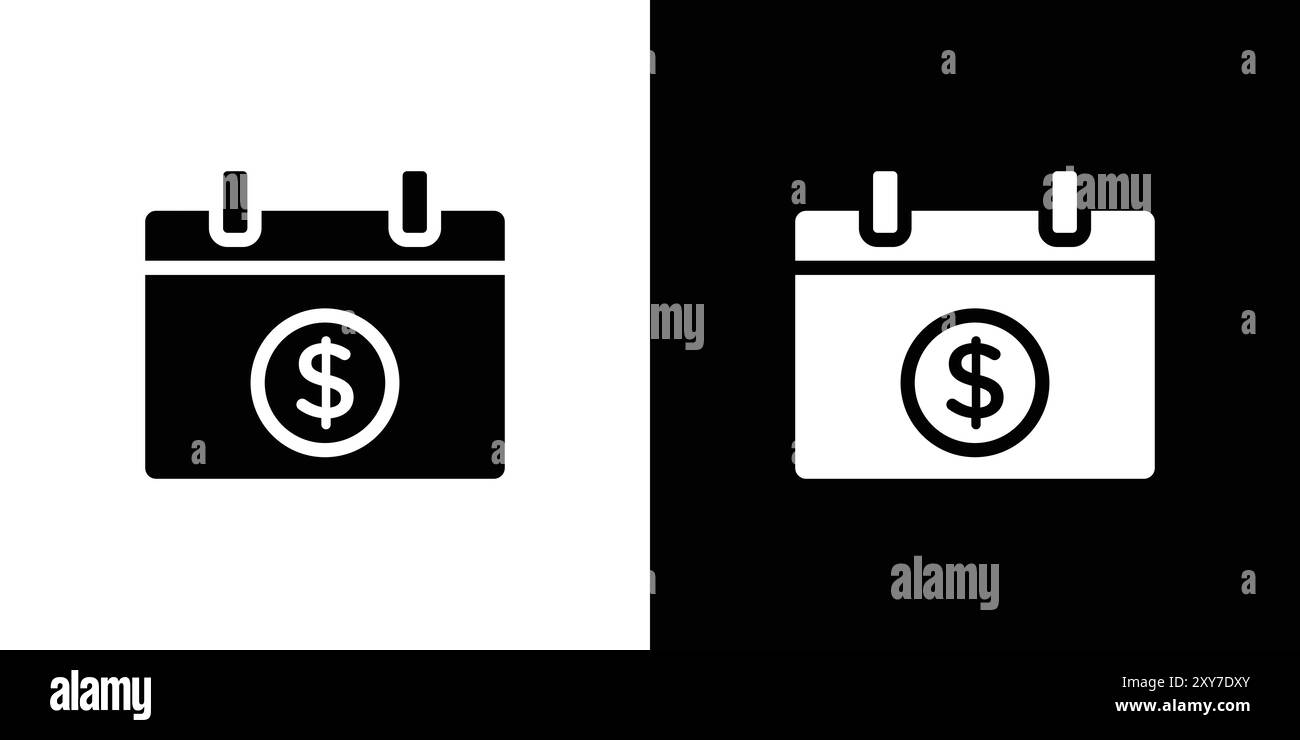 Payday icon set in black and white color. simple flat vector Stock Vector Image & Art - Alamy