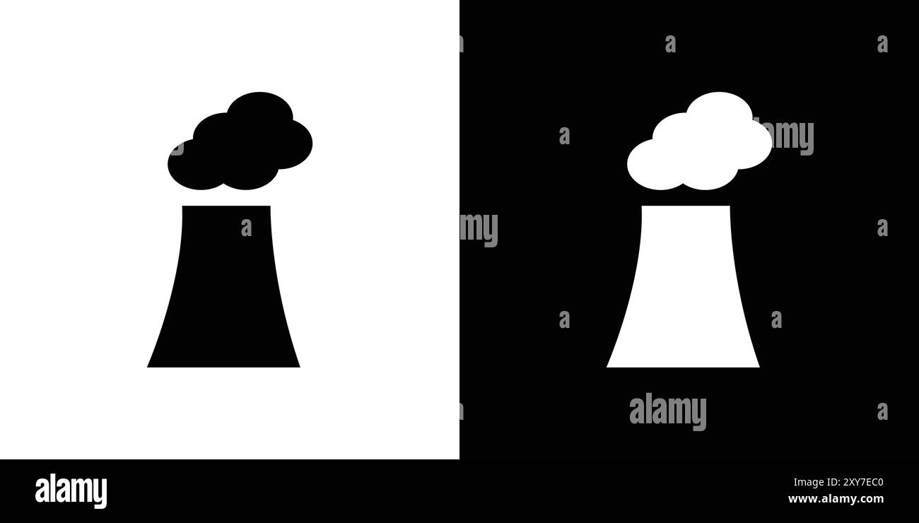 pollution icon set in black and white color. simple flat vector Stock ...