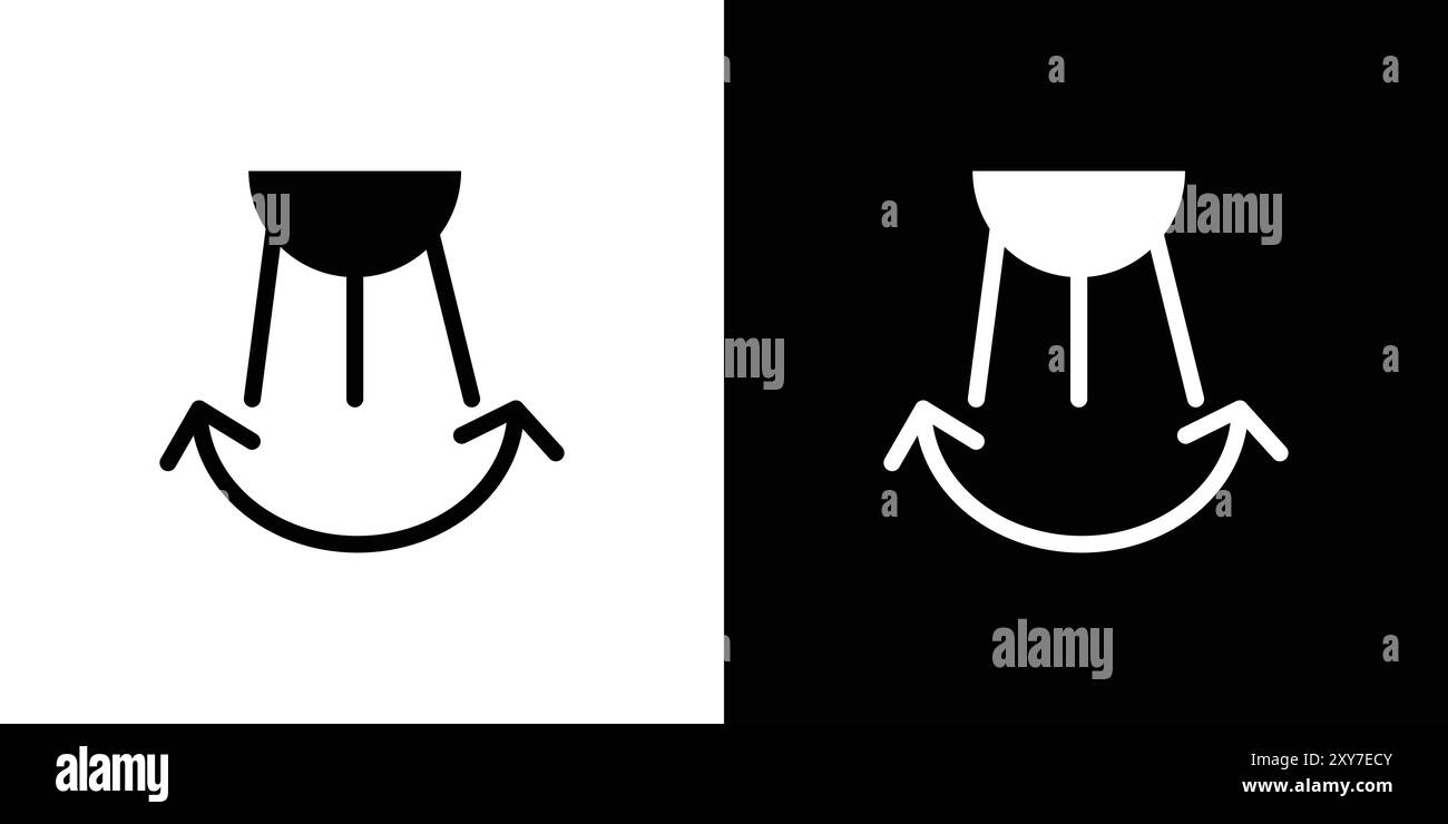 Oscillation icon set in black and white color. simple flat vector Stock ...