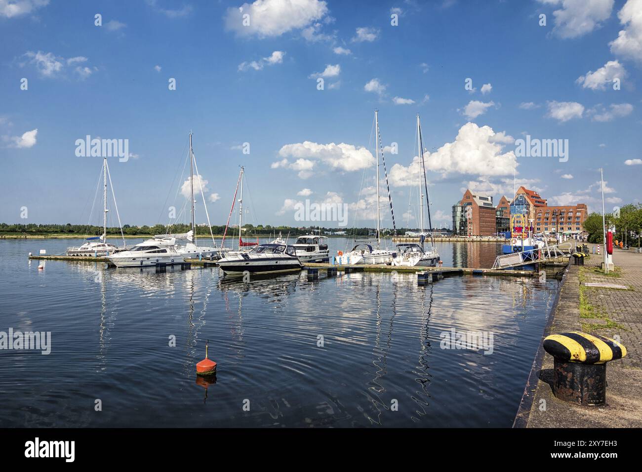 The city harbour in Rostock Stock Photo - Alamy