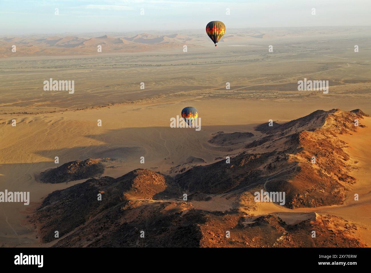 Hot air balloon ride over the Namib in the Namib-Naukluft National Park ...