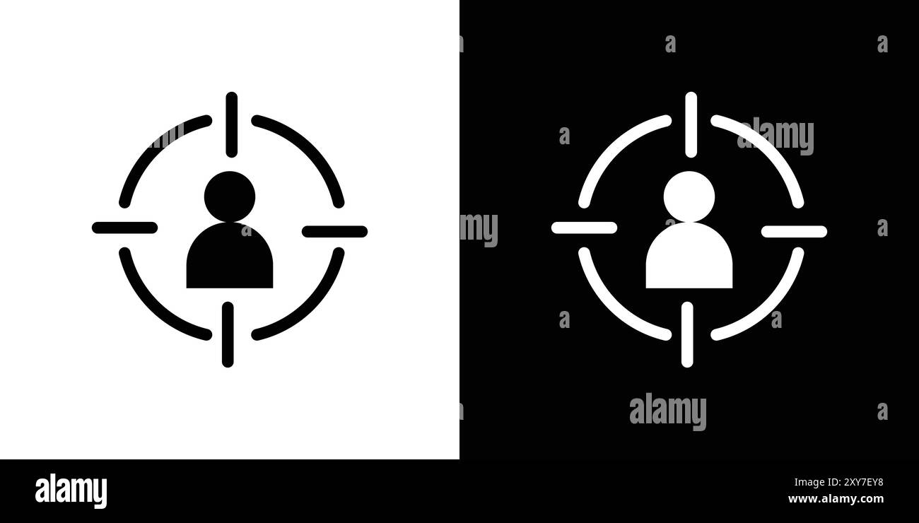 Target icon set in black and white color. simple flat vector Stock ...