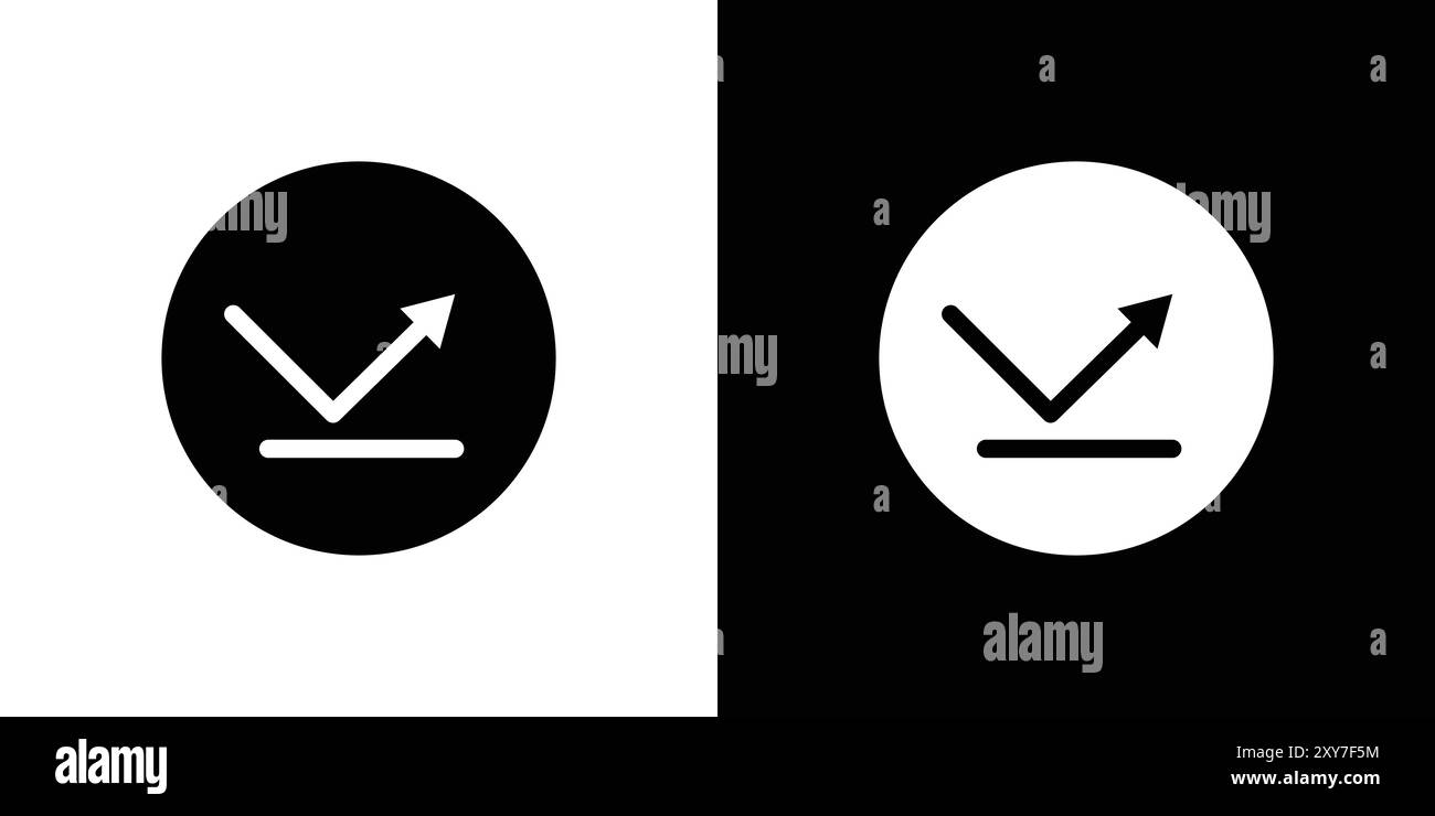rebound icon set in black and white color. simple flat vector Stock ...