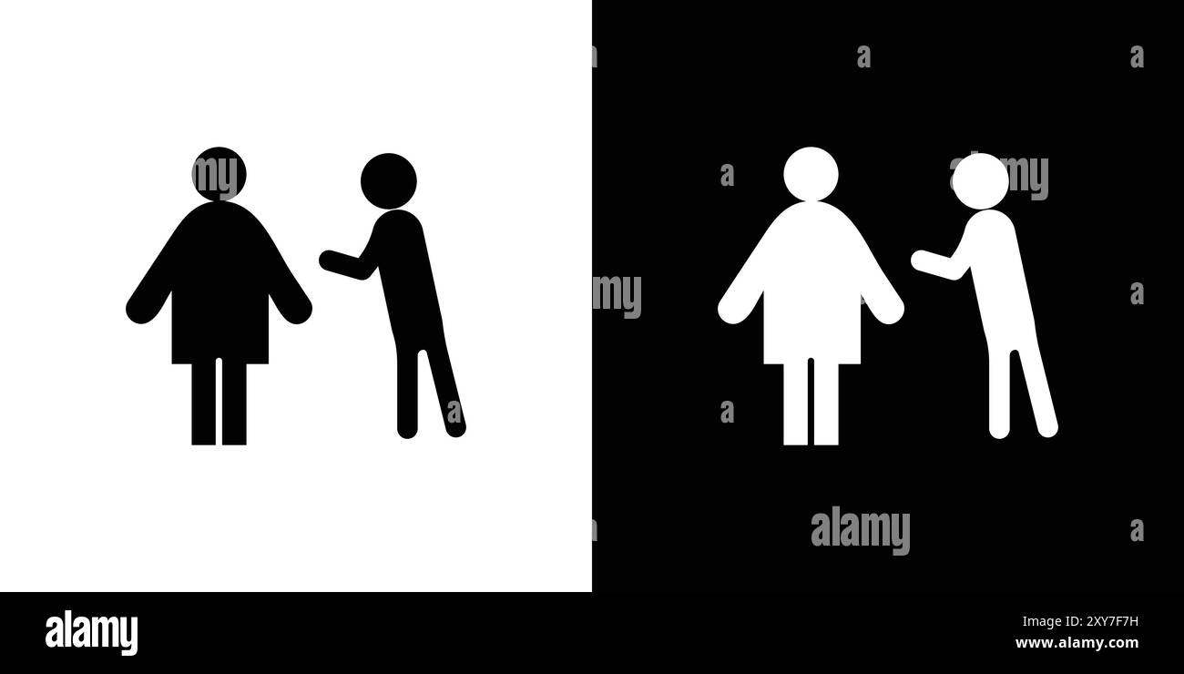 Respectfulness icon set in black and white color. simple flat vector ...