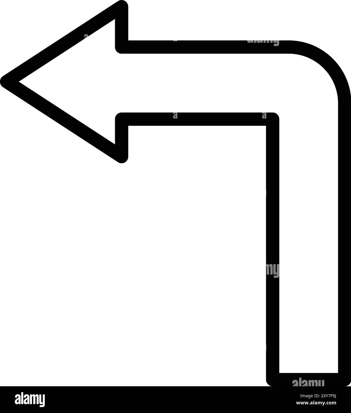 Turn left Vector Icon Design Illustration Stock Vector Image & Art - Alamy