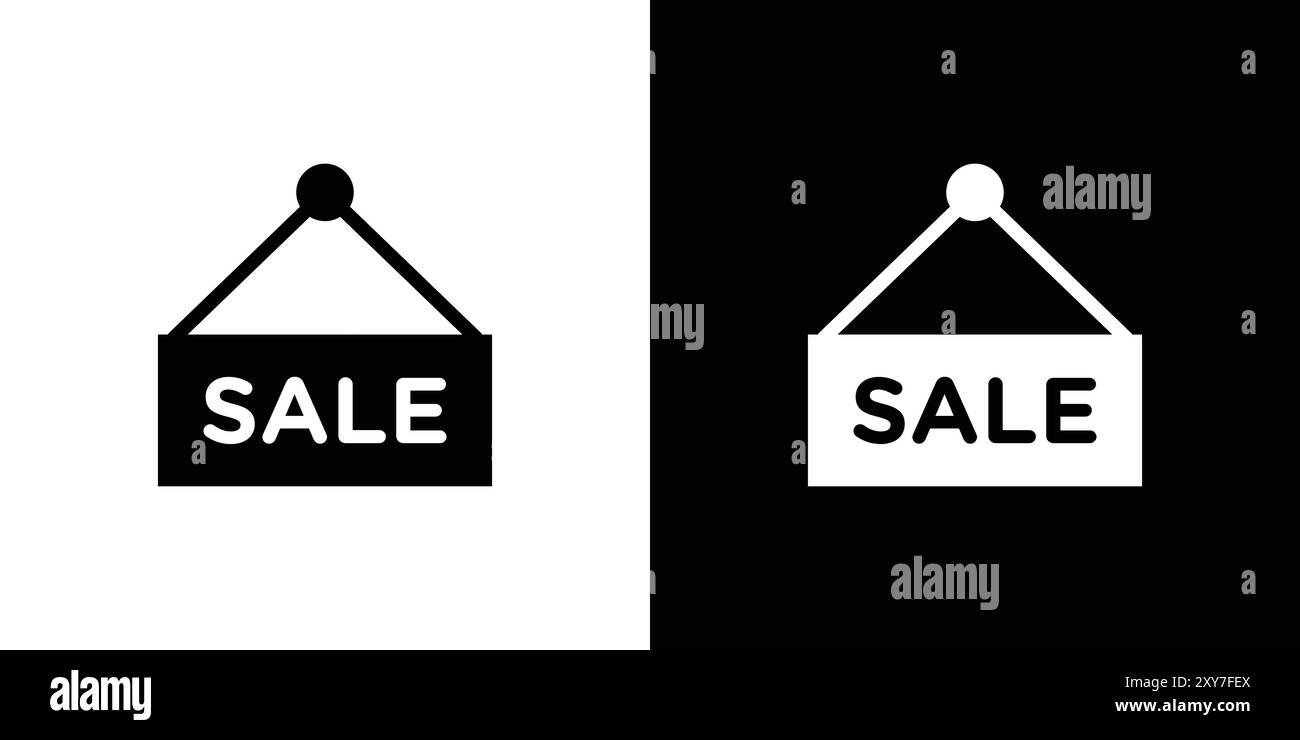 sale icon set in black and white color. simple flat vector Stock Vector ...