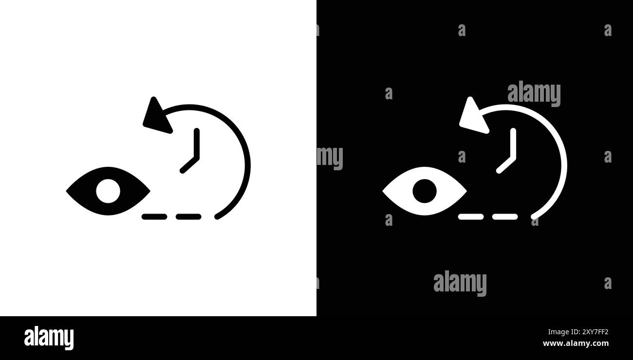 Predict, forecast icon set in black and white color. simple flat vector ...
