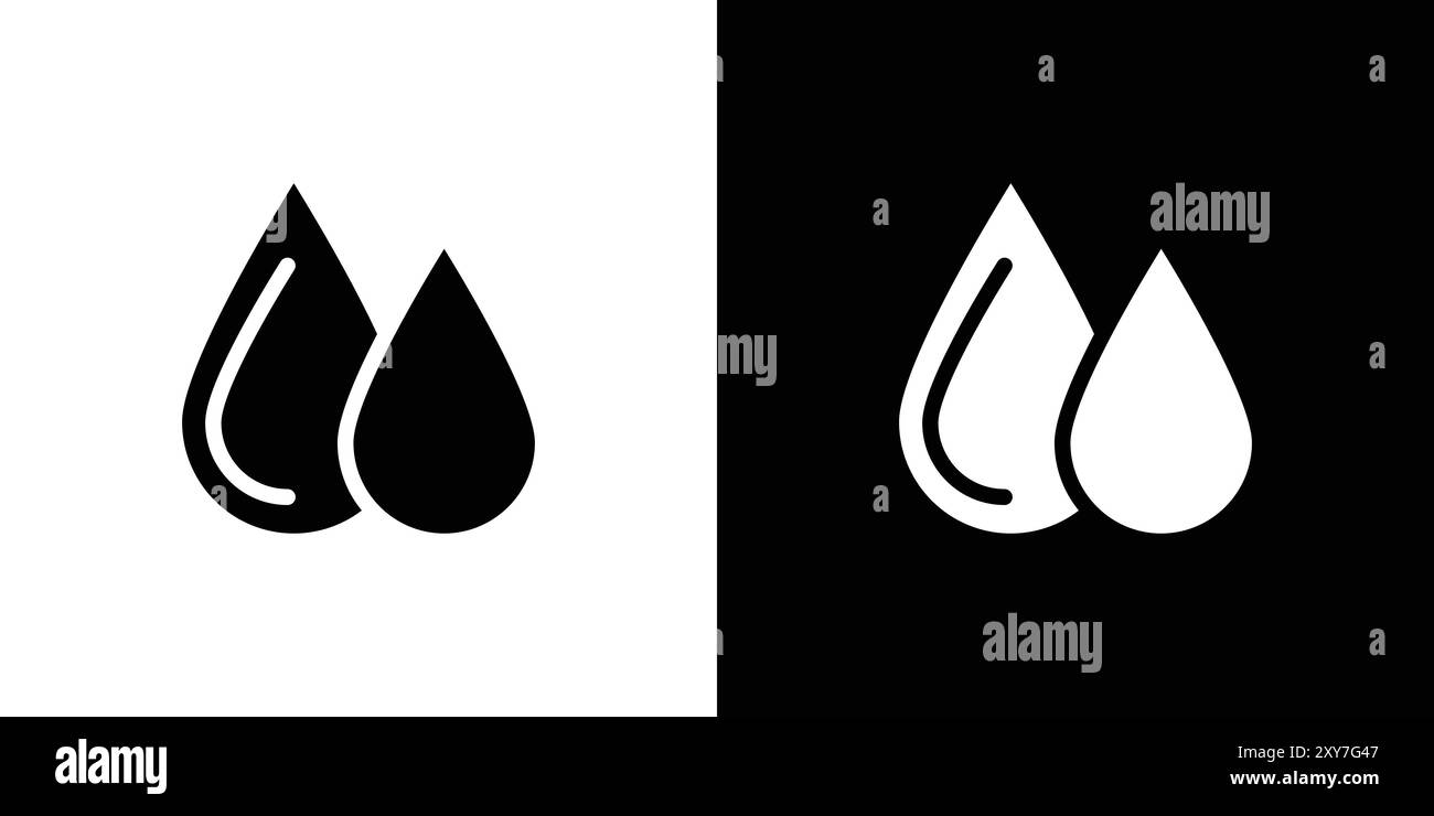 water drops icon set in black and white color. simple flat vector Stock Vector Image & Art - Alamy