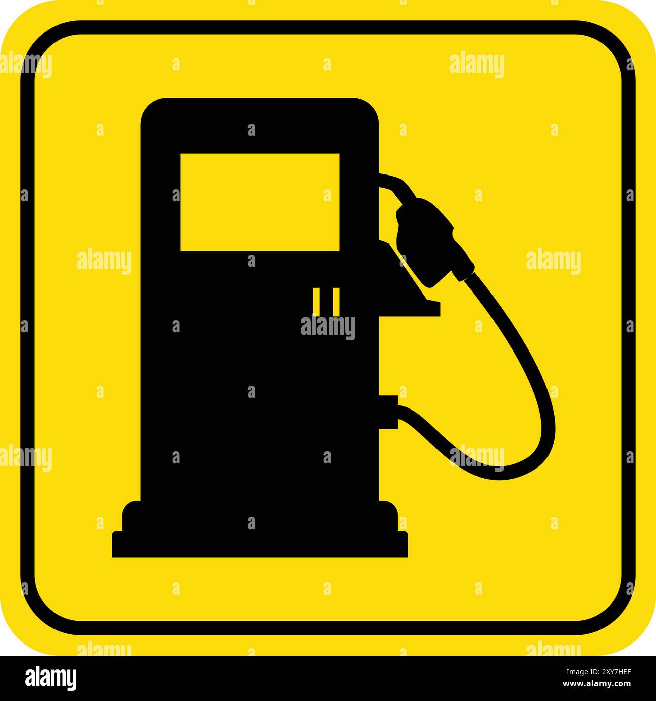 Petrol Pump Yellow icon, Oil Filling Station icon, fuel pump in yellow ...